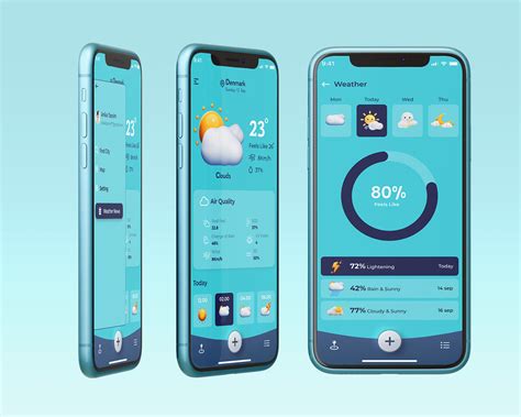 Weather Mobile App Design On Behance