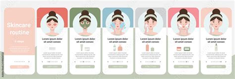 Skincare Steps Ui Ux Mobile App Design Onboarding App Screen Daily