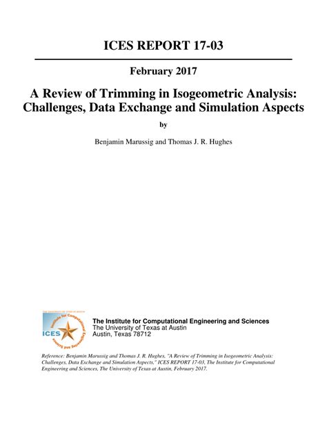 Pdf A Review Of Trimming In Isogeometric Analysis Challenges Data