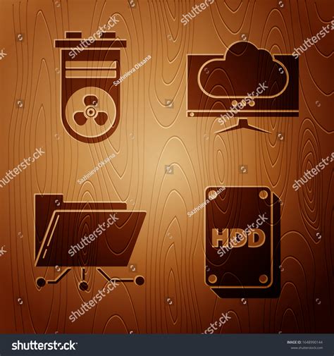 Set Hard Disk Drive Hdd Video Stock Vector Royalty Free 1648990144