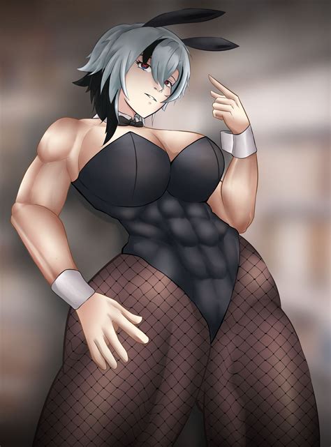 Muscle Bunnygirl Arlechhino By Glucklixh On Deviantart