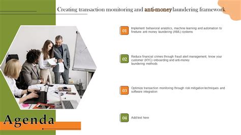 agenda creating transaction monitoring and anti money laundering
