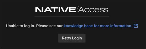native access error unable to log in native instruments