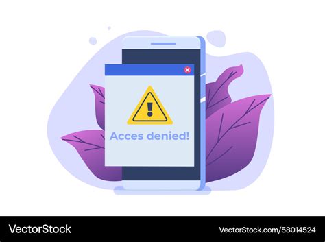 Login Access Denied Error Message Royalty Free Vector