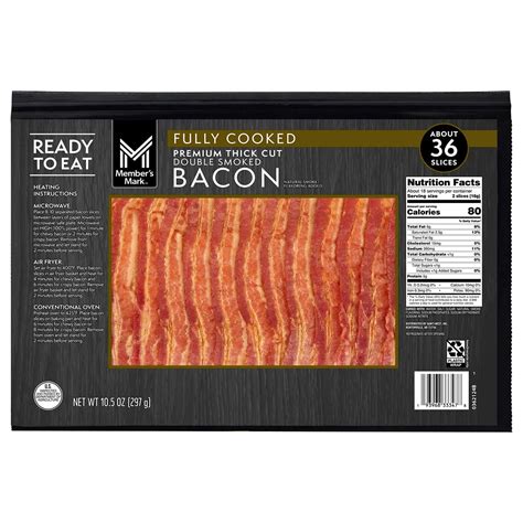 Thick Cut Fully Cooked Bacon Slices Emmas Premium Services