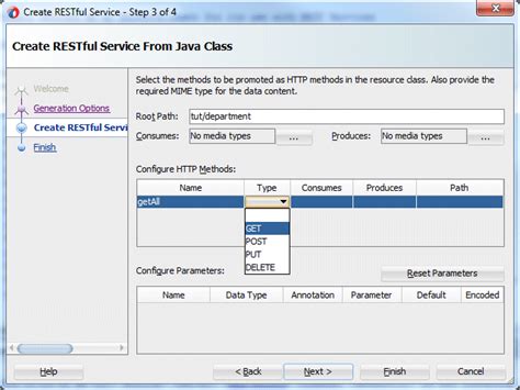 Oracle Jdeveloper 12c 1213 Tutorials Building And Consuming A Database Bound Restful Web