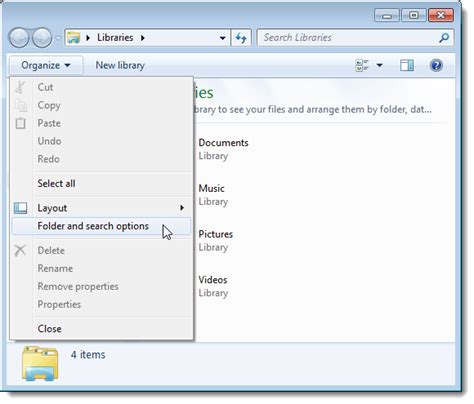 show the classic navigation tree in windows 7 explorer