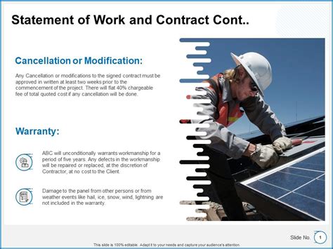 Statement Of Work And Contract Cont Cancellation Ppt Powerpoint Slides