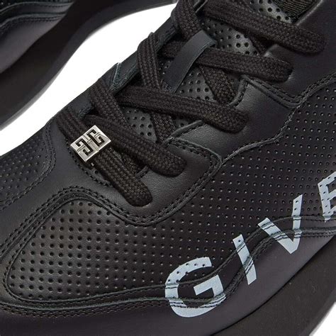Givenchy Mens Giv Runner Logo Sneakers In Black Givenchy