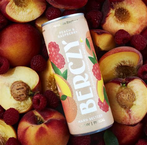 12 Peach And Raspberry Alcoholic Sparkling Water By Berczy Hard Seltzer