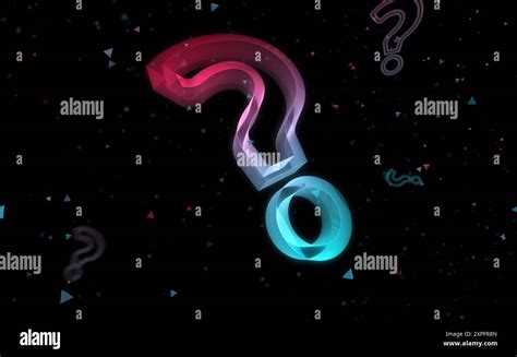 Question Mark Help And Quiz Symbol Digital Abstract Concept Holographic