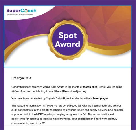 ca pradnya raut on linkedin teamplayer spotaward