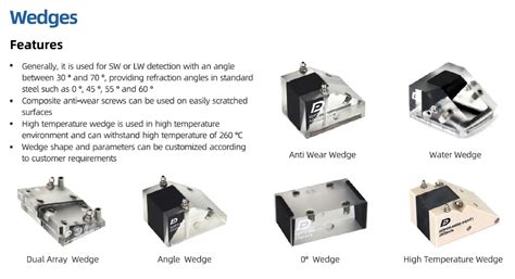 Doppler Ultrasonic Phased Array Wedges Probe Shoes