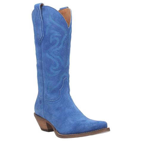 Out West Tall Snip Toe Boots Blue Western Boots With Almond Toe Blue
