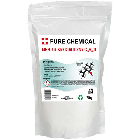 Kryształki Mentolu 75g Mentol Do Sauny Purechemicalpl