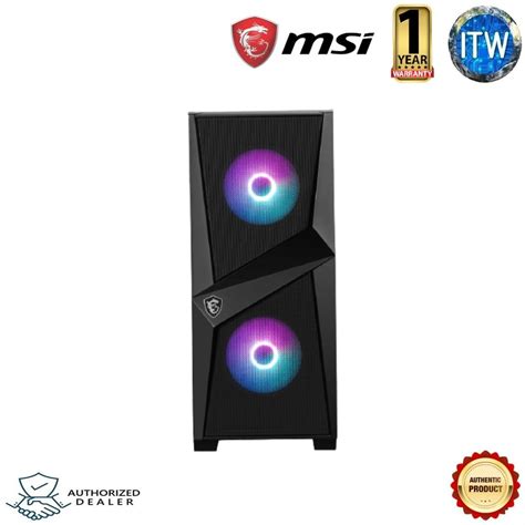 Msi Mag Forge R Black Mid Tower Tempered Glass Pc Case Itw Shopee Philippines