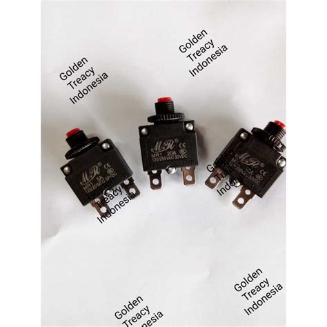 Jual Circuit Breaker Fuse Sekring Push Button Overload Protector 5a 10a 20a Sekring Stop Kontak