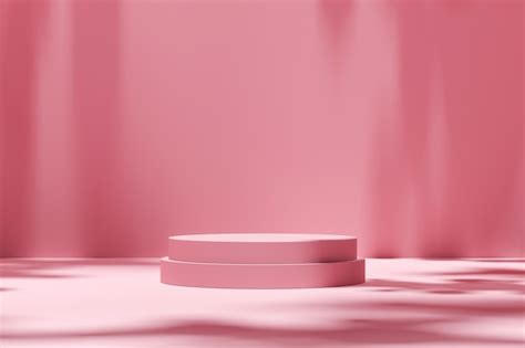 흰색 장면 배경 빈 스튜디오에서 맑은 그림자와 간단한 배경에 제품 표시 빈 받침대 또는 연단 플랫폼 3d 렌더링 프리미엄 사진