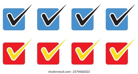 Check Box Icon Correct Accept Checkmark Stock Vector Royalty Free Shutterstock