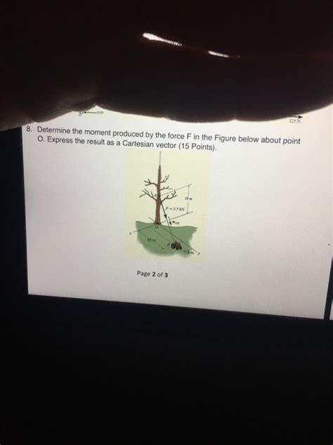 Solved 125 N 8 Determine The Moment Produced By The Force F