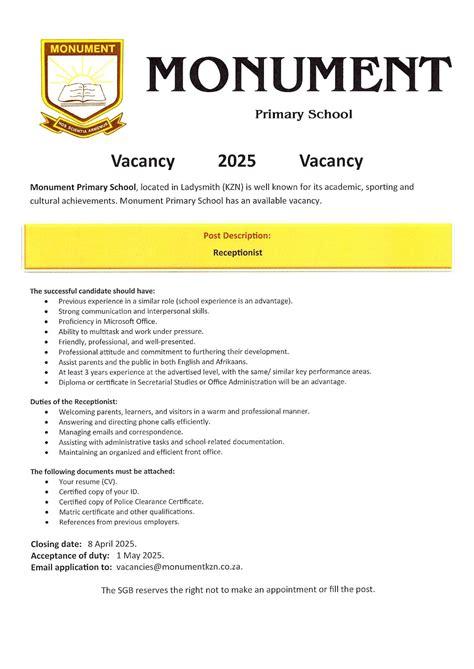 Monument Primary School Added A Monument Primary School