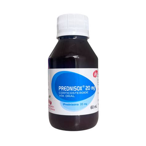 Prednisox 20mg 5ml Prednisona Suspensión X 60ml— Farmacorp