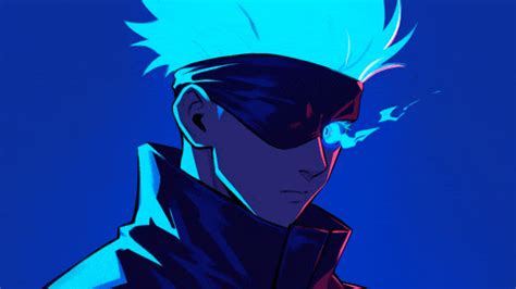 Jujutsu Kaisen Satoru Gojo Minimal Art Desktop Wallpaper