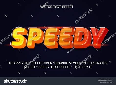 Vector Text Effect Speedy Editable Speedy Stock Vector Royalty Free 2106967424 Shutterstock