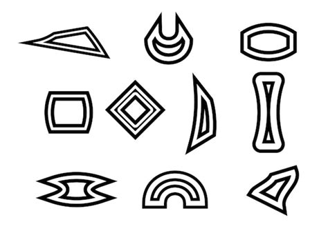 Premium Vector Square Shape Bold Line Icon Collection Design Elements