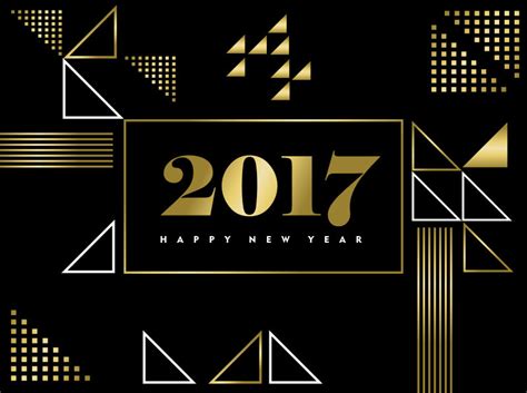 矢量新年贺卡插图图片 黄金几何新年贺卡矢量设计素材 高清图片 摄影照片 寻图免费打包下载