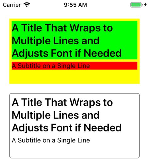 Ios How Can I Make A Multi Line Label The Correct Height When Its Font Adjusts To Fit The
