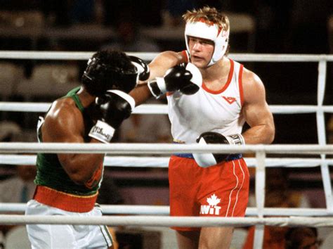 Olympics 1984 Los Angeles Boxing Heavywts Can Willie Dewitt Vs Uga Dodovic Owiny