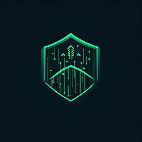 Cyber Security Concept Shield With Binary Code On Dark Background