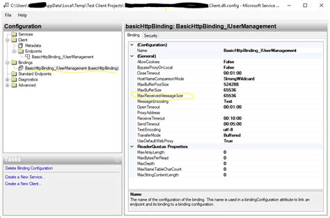 Wcf Test Client How To Increase Maxreceivedmessagesize