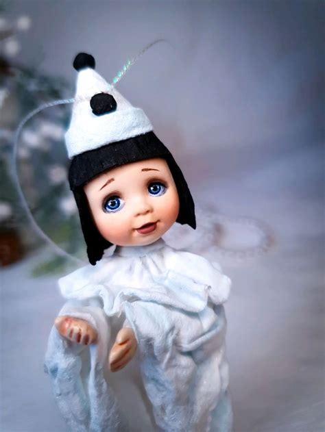 Пьероша Ватная игрушка на елку в интернет магазине на Ярмарке Мастеров Елочные игрушки