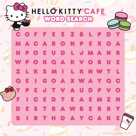 Hello Kitty Cafe Word Search Artofit