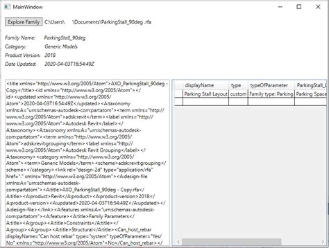 WIP WPF App That Extracts Part Atom XML From Revit Families