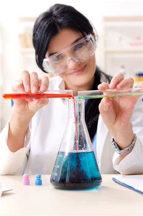 Female Chemist Working At The Lab Photo Background And Picture For Free Download Pngtree
