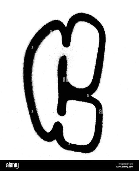 Graffiti Bubble Font C In Black On White Stock Vector Image And Art Alamy