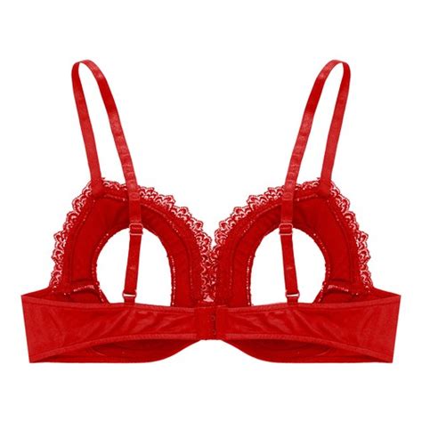 Womens Floral Lace Open Nipple Bra Wire Free Sexy Push Up Bra Bralette Lingerie Ebay