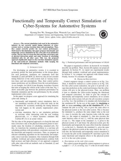 Functionally And Temporally Correct Simulation Of Cyber Systems For Automotive Systems Pdf