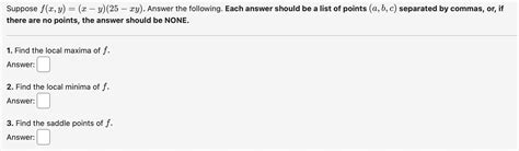 Solved Suppose F X Y Xy Xy Answer The Following Chegg