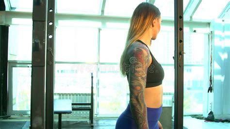 Girl Is Doing Sports Exercises Stock Footage Video Of Positive
