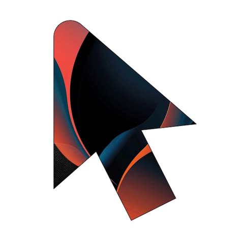 Photo Icons Cursor Icon Cyan Orange Waves Texture Premium Ai Generated Image