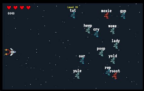 Space Invaders Ish Typing Game Rplaymygame