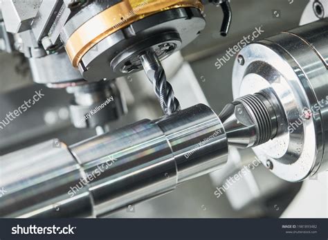 Milling On Lathe Cnc Machine Metal Stock Photo 1981893482 Shutterstock