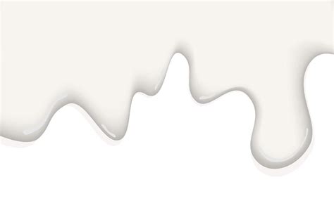 Cartoon Design Of Creamy Liquid Flowing On White Background