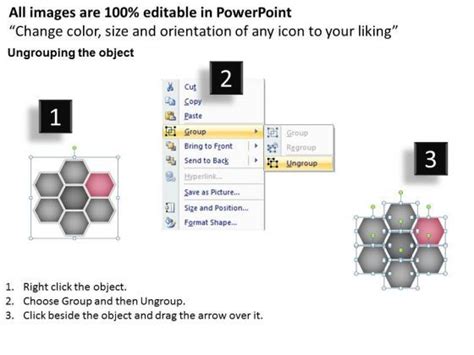 Ppt Hexagon Angles Shaped Chart Editable Powerpoint Templates 2007