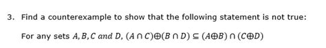 solved find a counterexample to show that the following