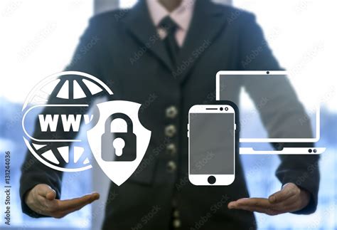 Business Internet Security Online Protection Safety Computing Mobile Device Cloud Concept